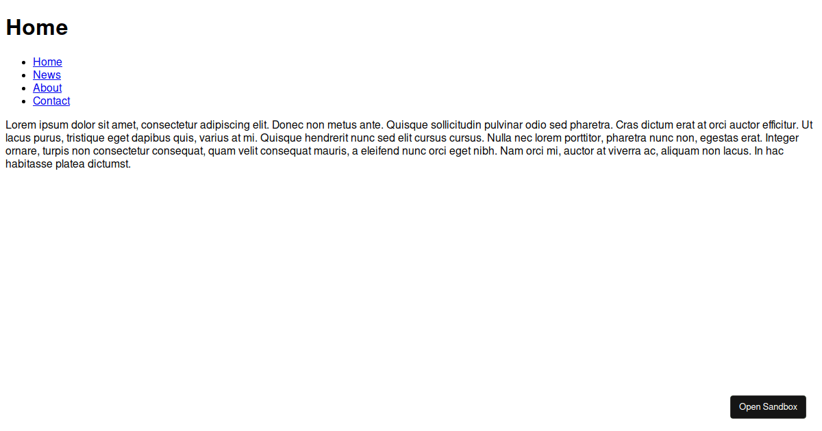 Hyperlinks - Codesandbox