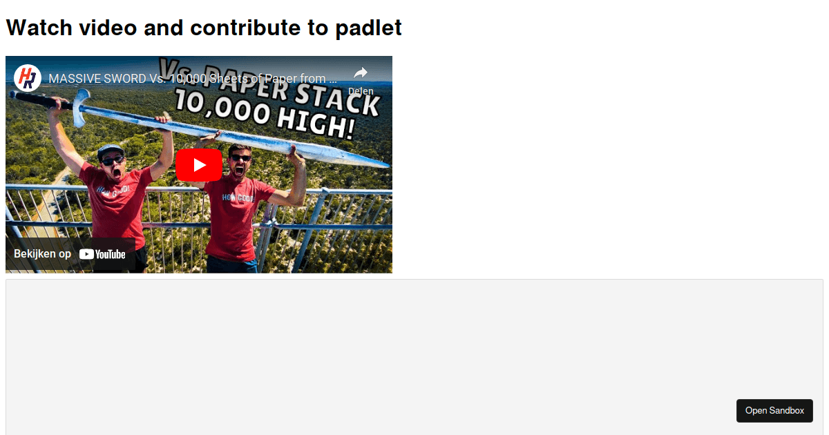 Audio, Video and Embedded Content - Codesandbox