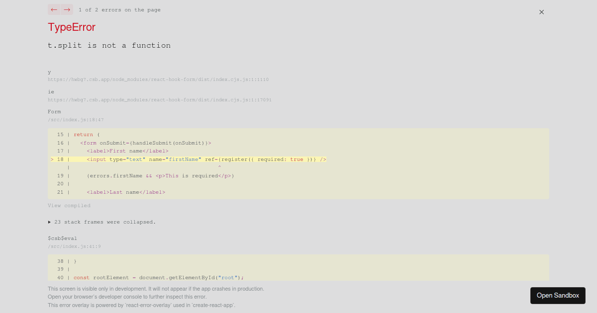 React Hook Form Reset Form Forked Codesandbox