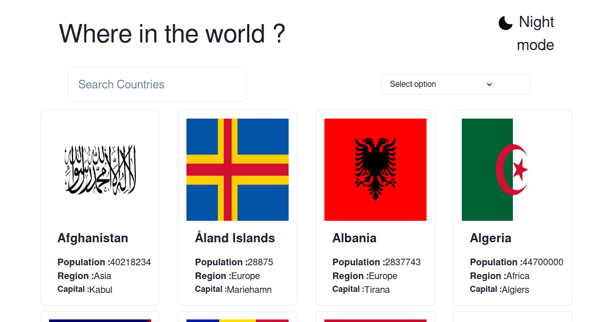 countries - Codesandbox