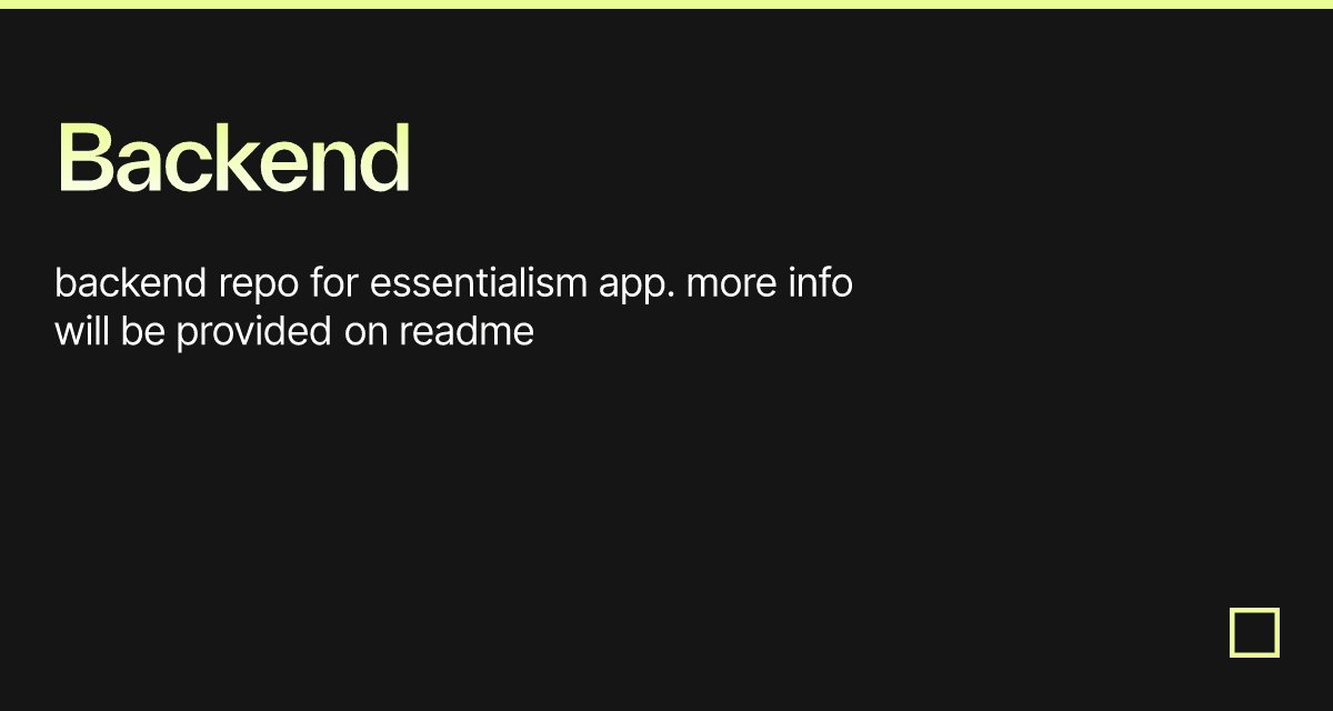 Backend - Codesandbox