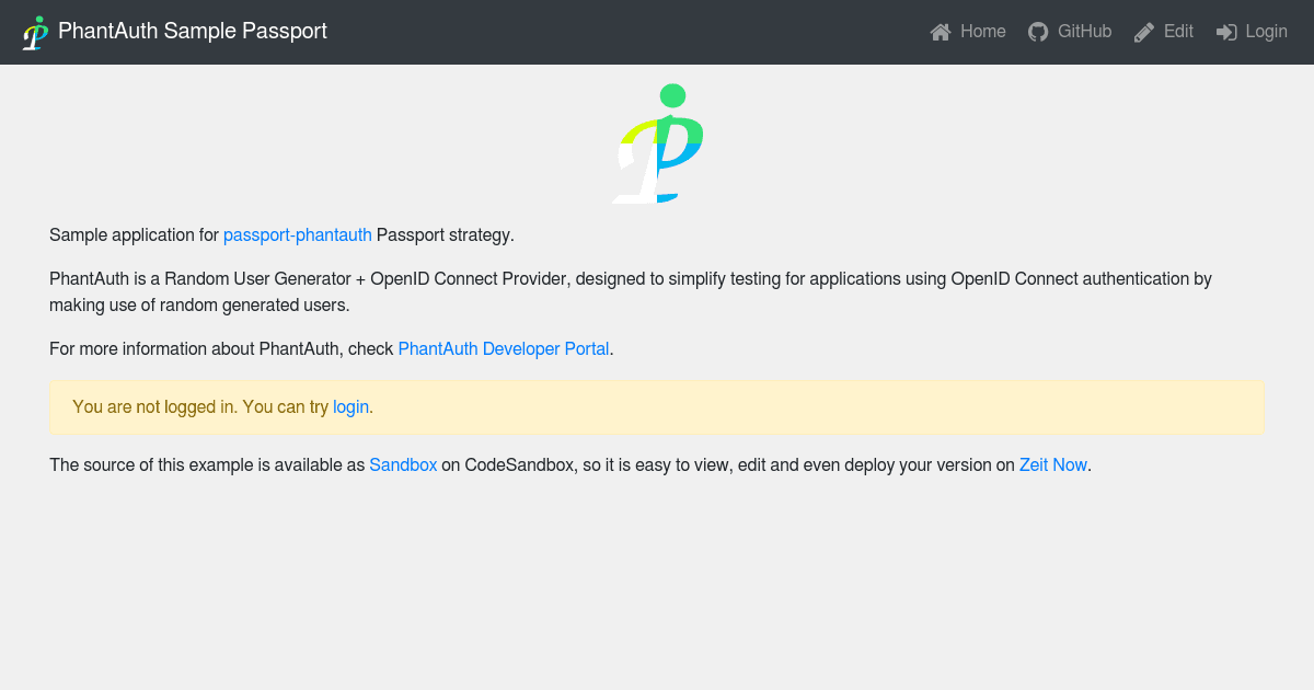 phantauth-sample-passport - Codesandbox