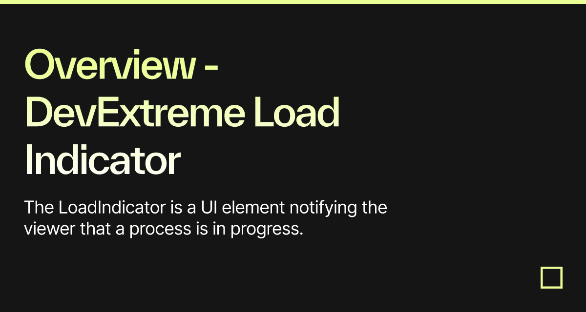 Overview Devextreme Load Indicator Codesandbox