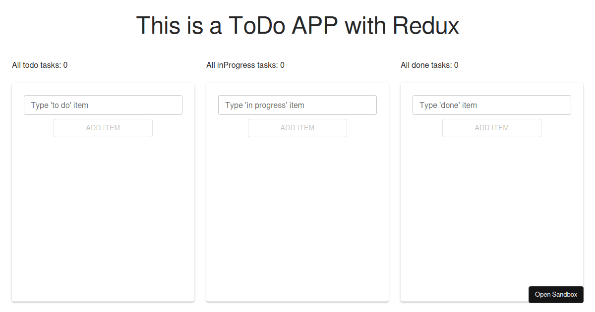 Todo App with React/Redux/Ts - Codesandbox