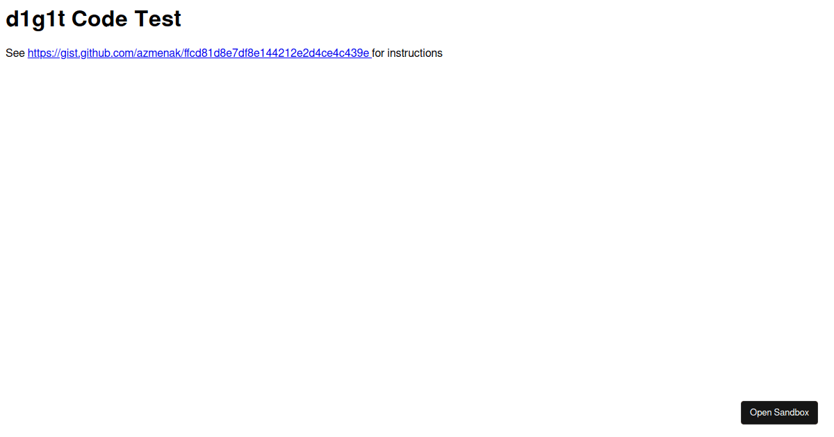 Ts Code Test Codesandbox