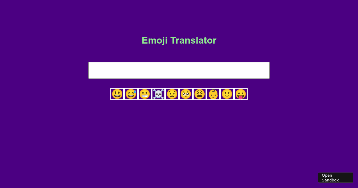 Emoji app (forked) - Codesandbox