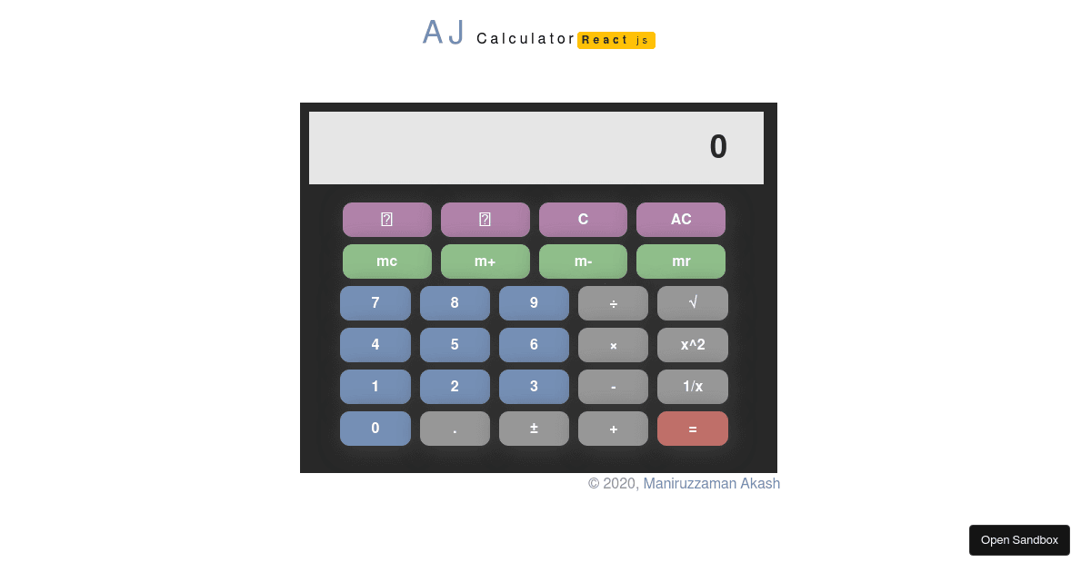calc - Codesandbox