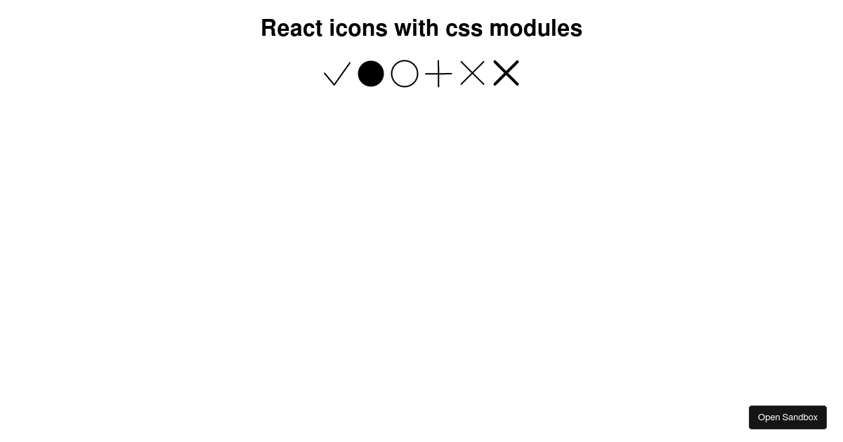 React Icons Css Modules Codesandbox