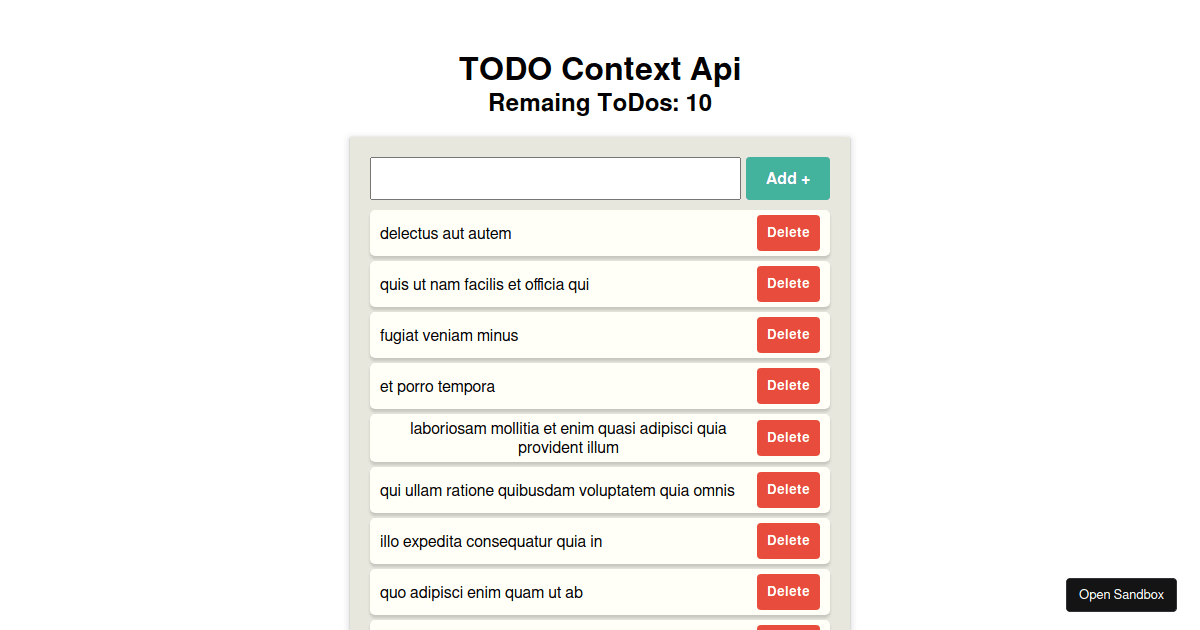 todo-context-api - Codesandbox