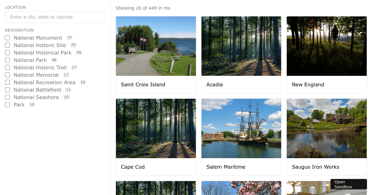 Vertical Search (forked) - Codesandbox