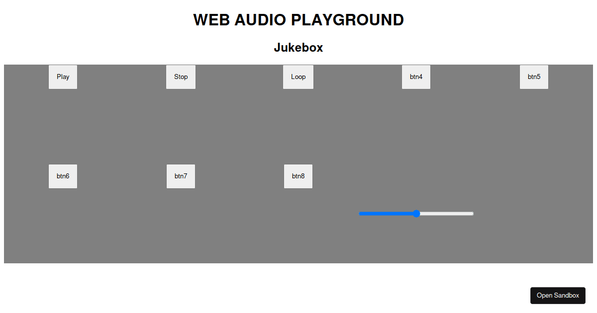 Web Audio API Playground with WAD Library - Codesandbox