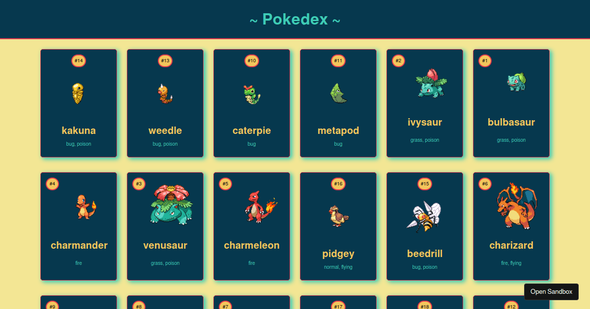 solaguilera/Pokedex - Codesandbox