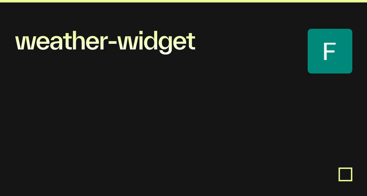 weather-widget - Codesandbox