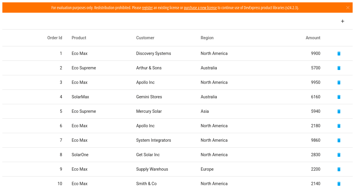 React Datagrid Readonly Custom Config Component Codesandbox