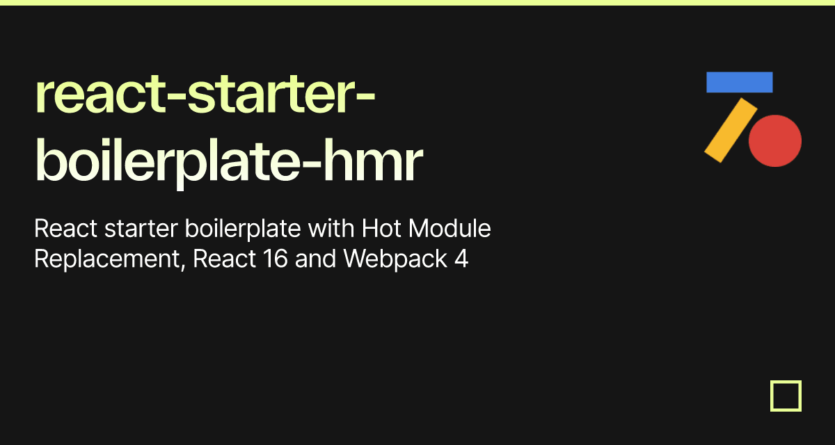 React Starter Boilerplate Hmr Codesandbox