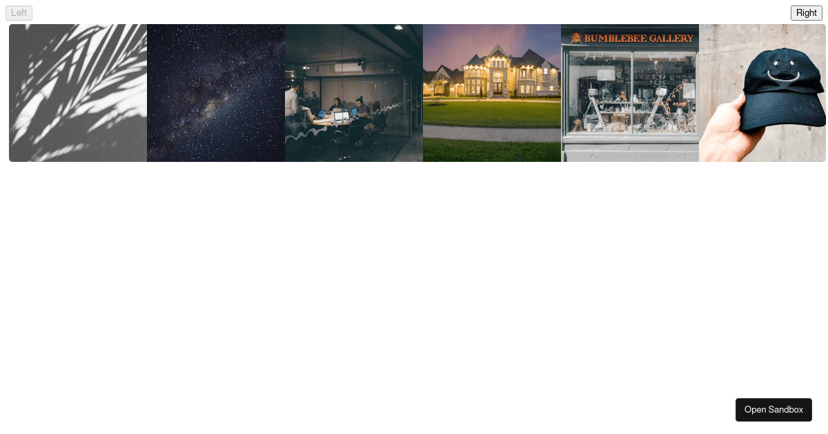 React Horizontal Scroll On Button Click Forked Codesandbox
