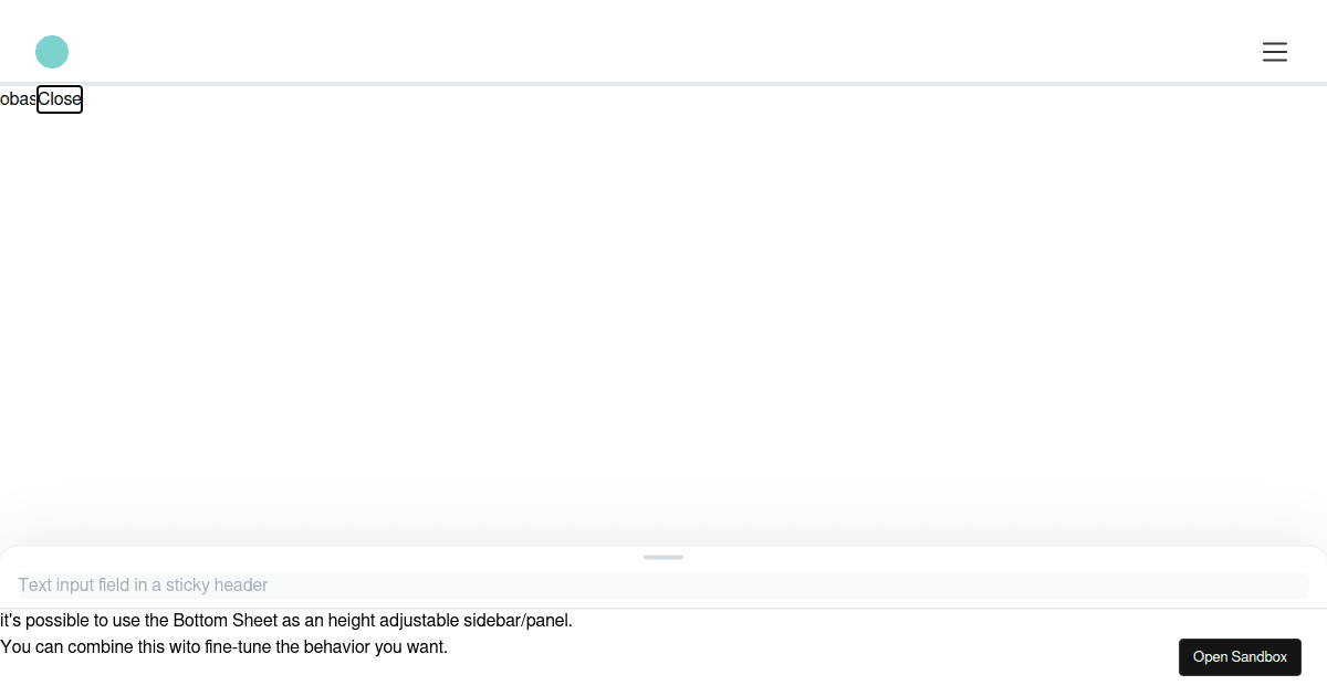 React Spring Bottom Sheet Example Codesandbox