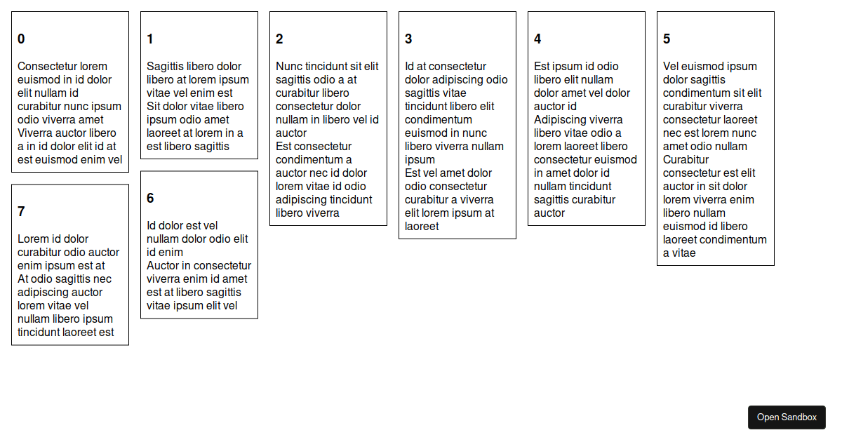 muuri-react - Masonry Demo (forked) - Codesandbox