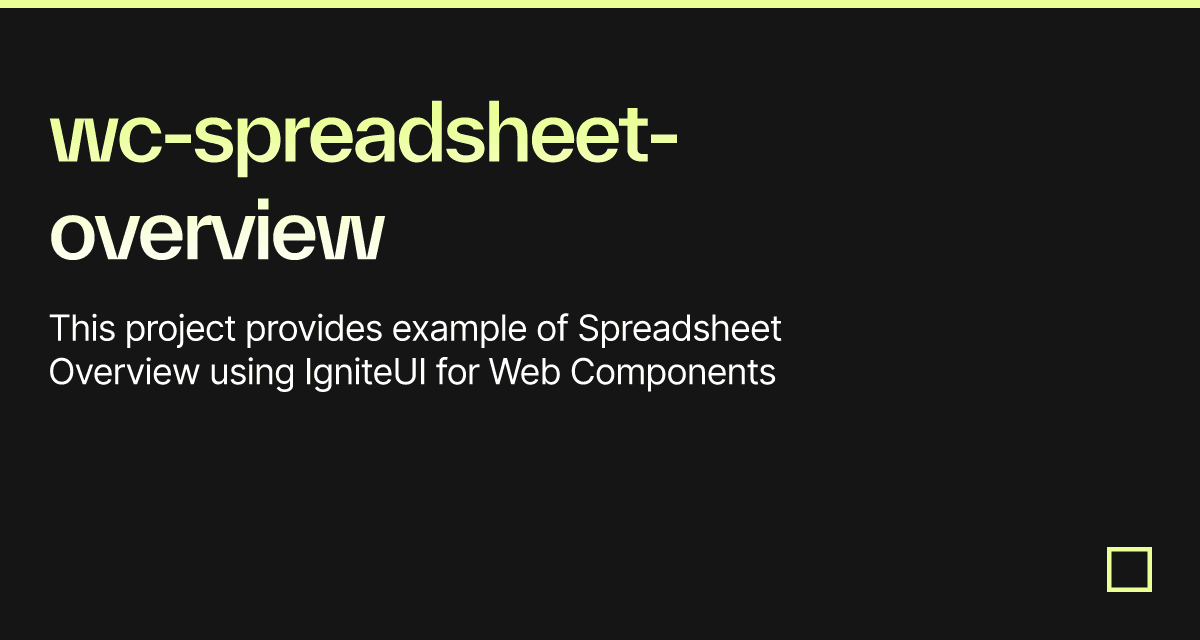 wc-spreadsheet-overview - Codesandbox