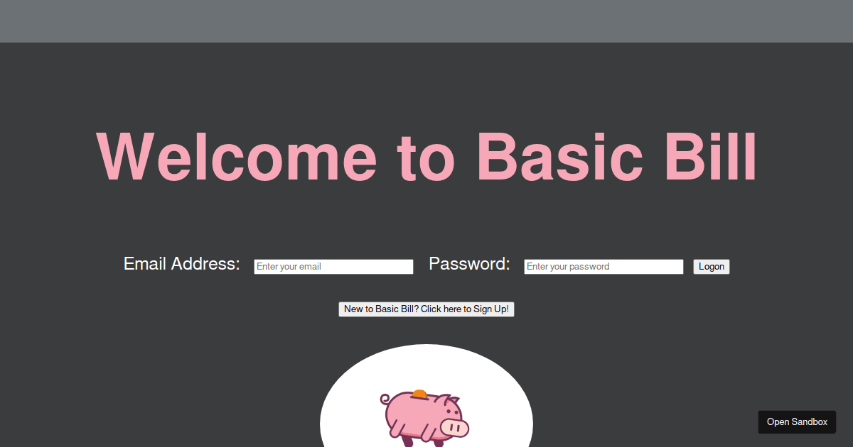basic-bill-with-sign-up-functionality - Codesandbox