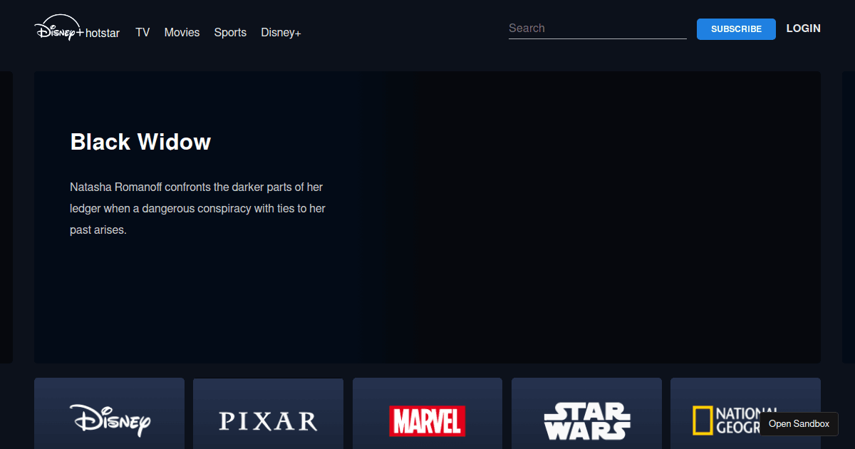 src36/Disney-Plus-Hotstar-Clone - Codesandbox