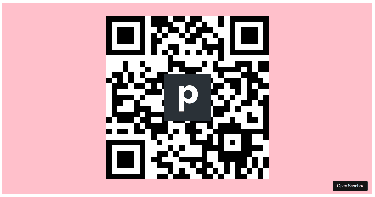 easy QR code with logo (forked) - Codesandbox