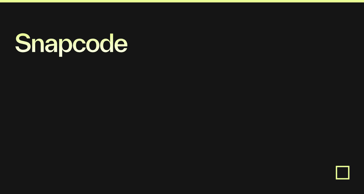 Snapcode - Codesandbox