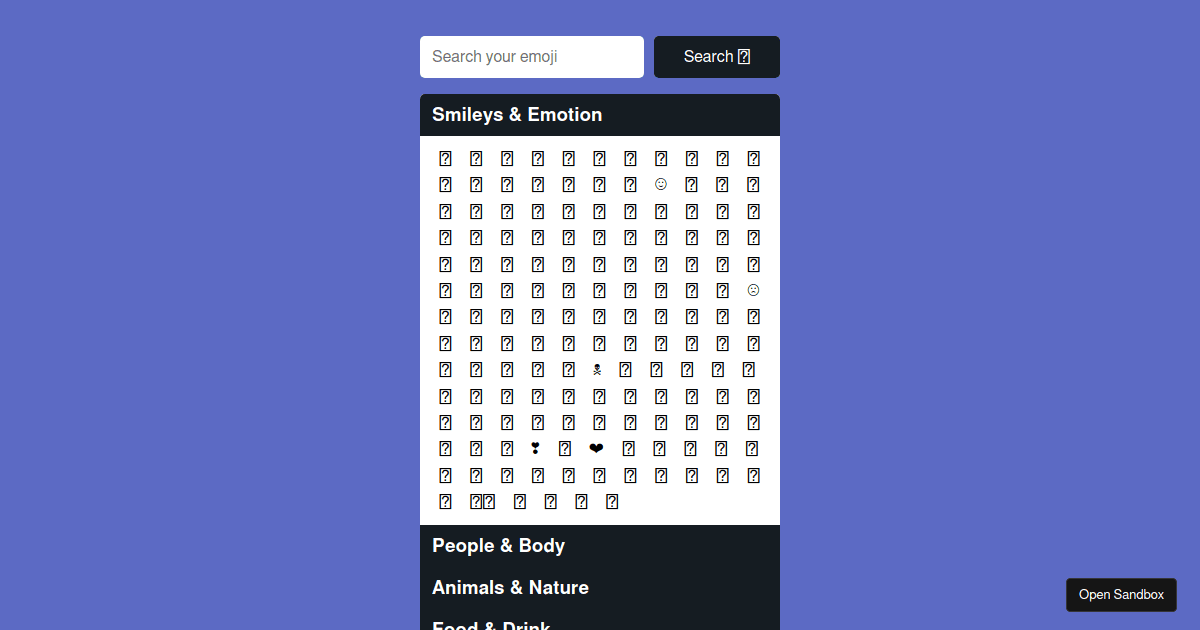 Emoji - Codesandbox