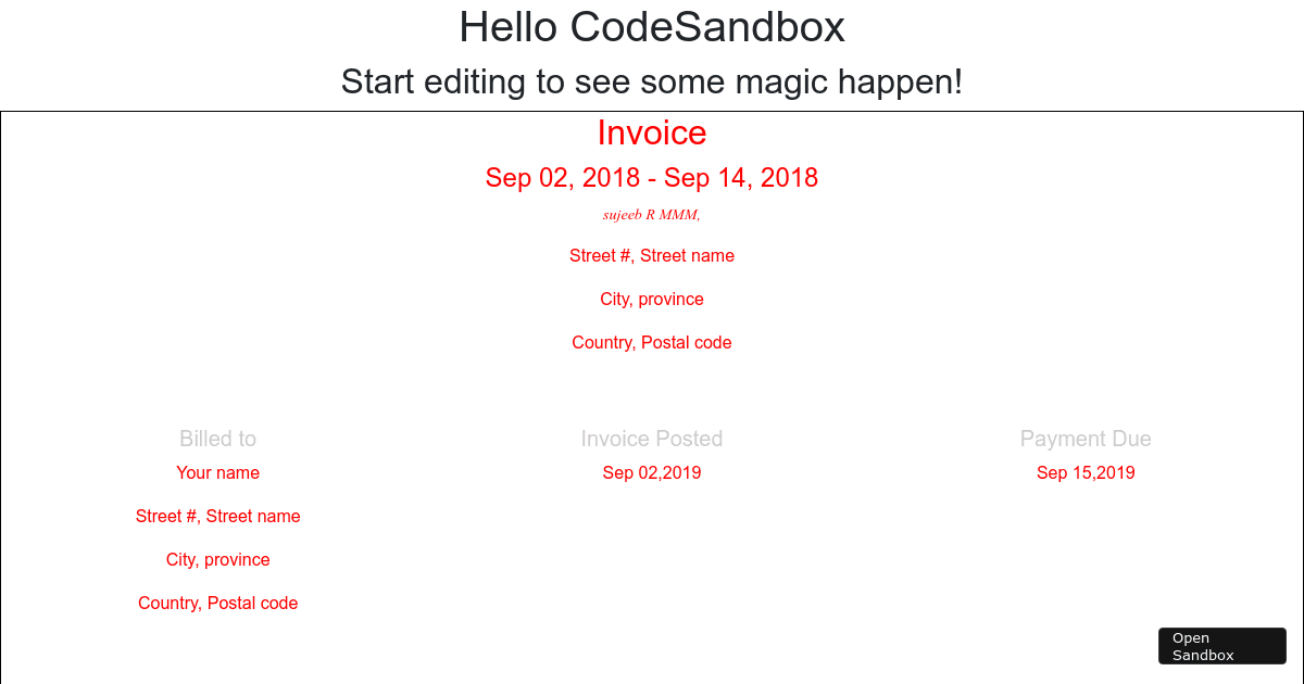 Html To Pdf Jspdf React Forked Codesandbox