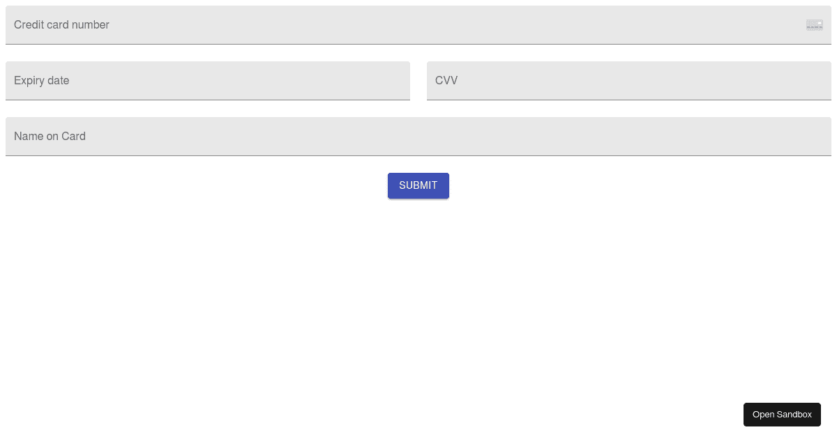 credit-card-form-material-ui - Codesandbox