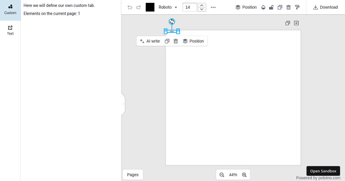 polotno-custom-side-panel - Codesandbox