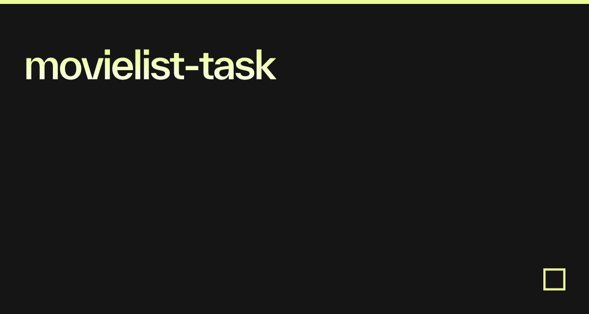 movielist-task - Codesandbox