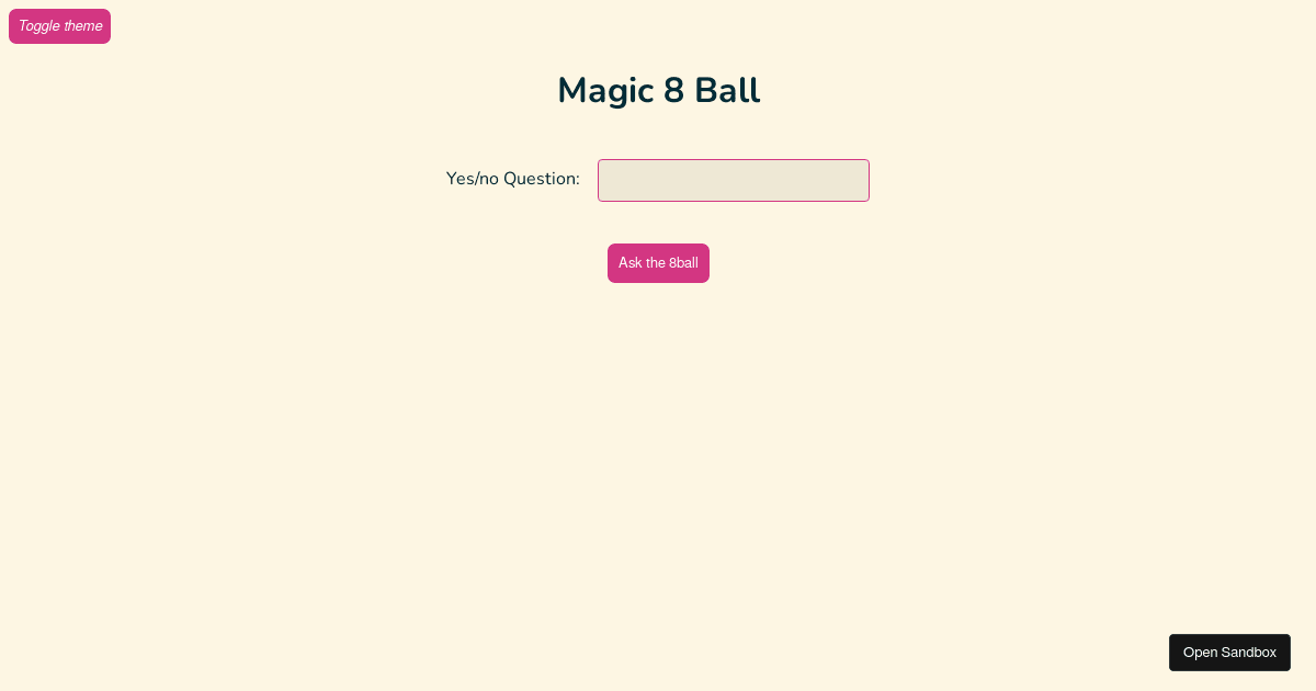 magic8ball - Codesandbox