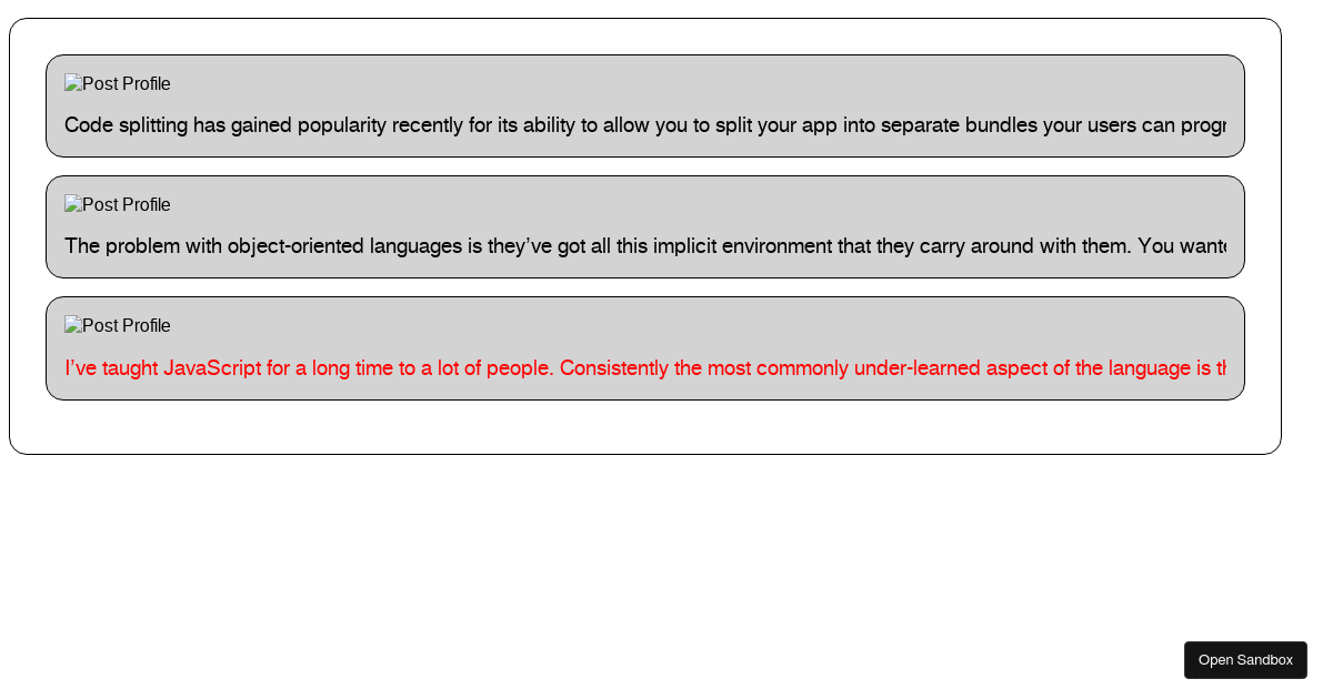 useState - practice - show/hide - Codesandbox