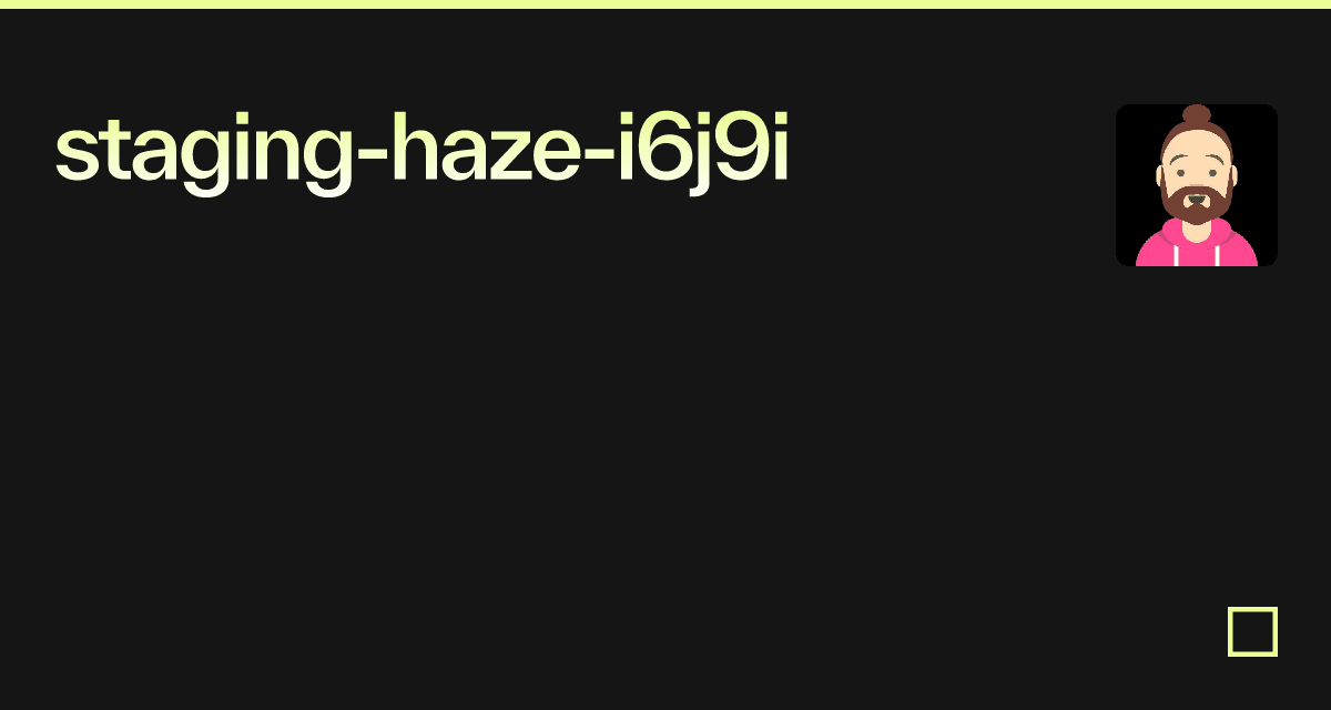 staging-haze-i6j9i - Codesandbox