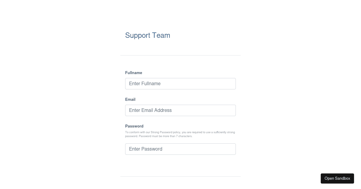 Password Strength React Forked Codesandbox