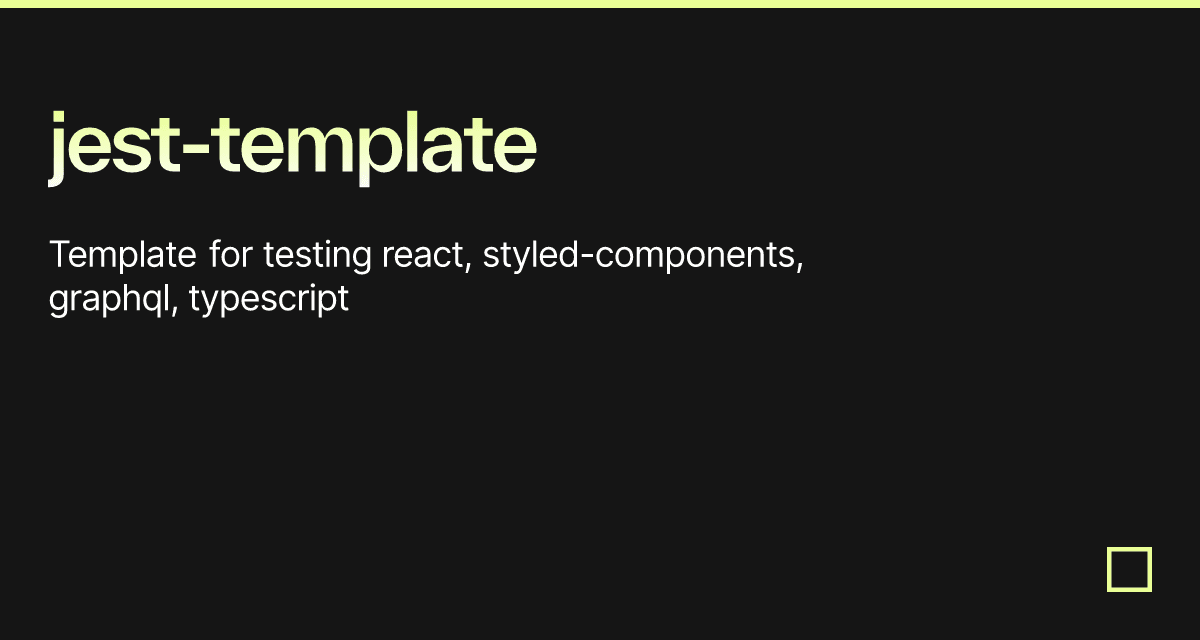 jest-template - Codesandbox