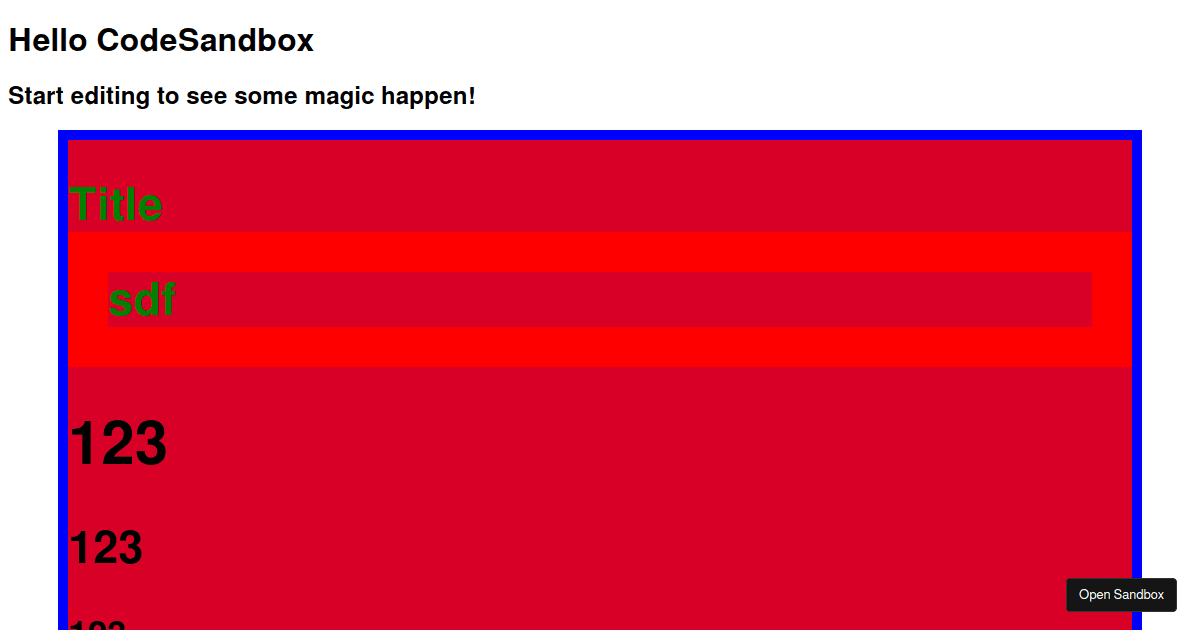 FELA EXAMPLE - Codesandbox