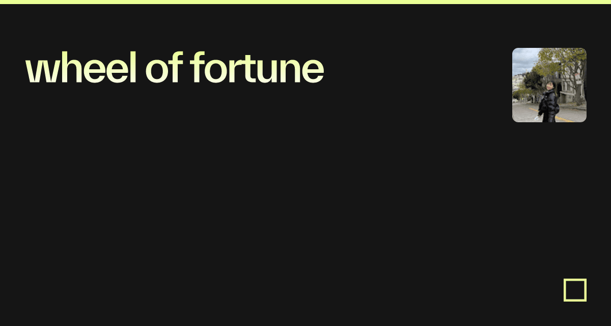 wheel of fortune - Codesandbox