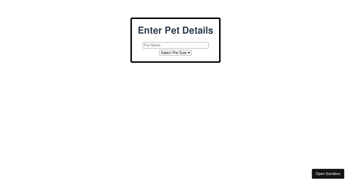 Simplified Function Based Component Example Codesandbox
