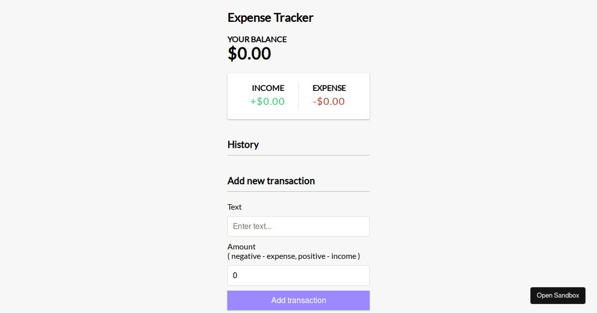 RamyaChinnadurai/expense-tracker-react - Codesandbox