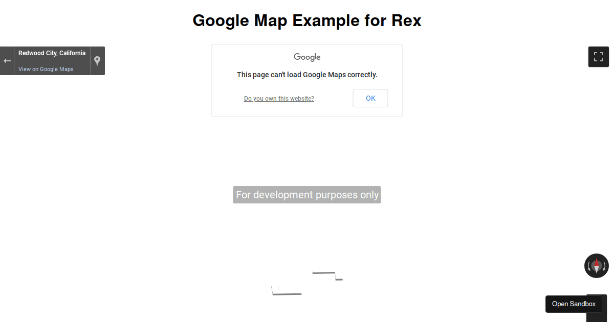 gmap example - Codesandbox