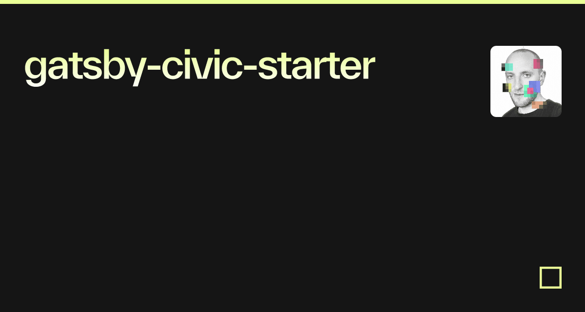 gatsby-civic-starter - Codesandbox