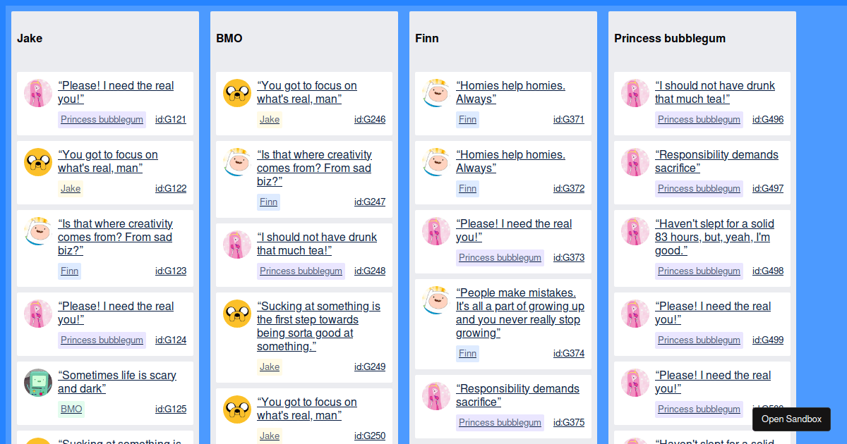 react-beautiful-dnd-board-stress-test - Codesandbox
