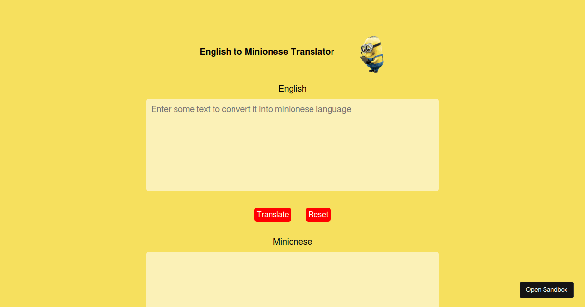 minionese-translator-forked - Codesandbox