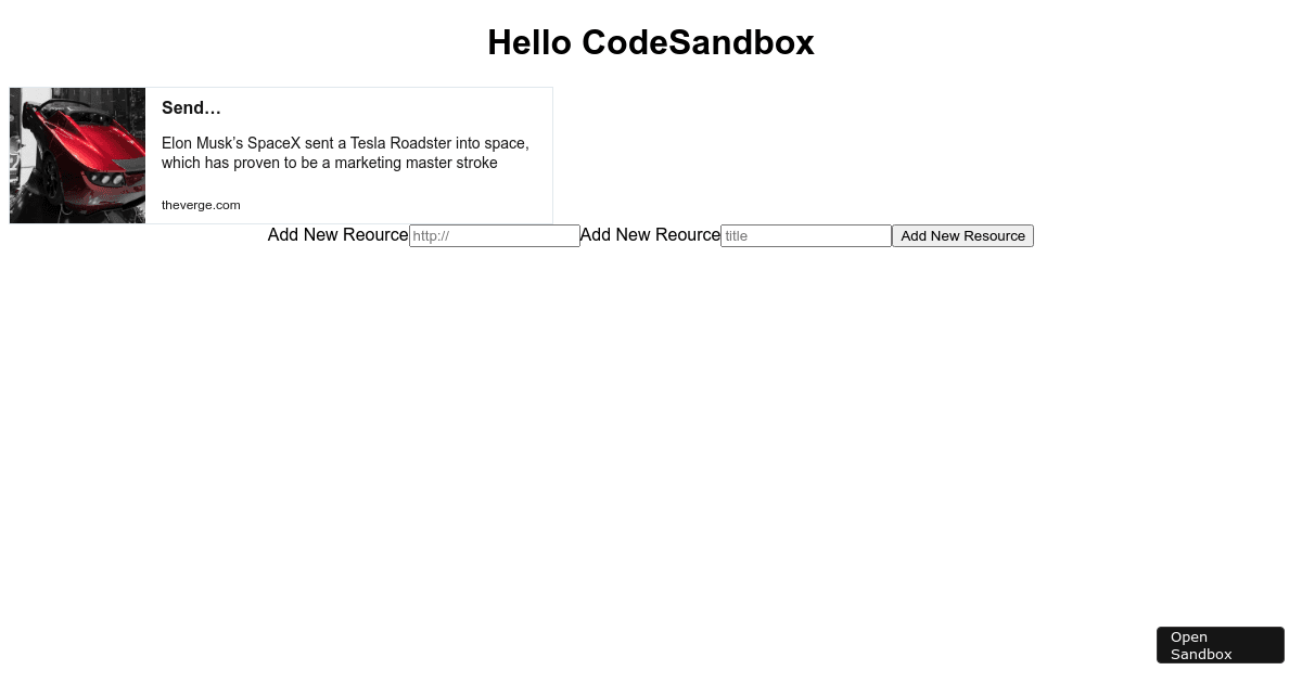 React Playground (forked) - Codesandbox
