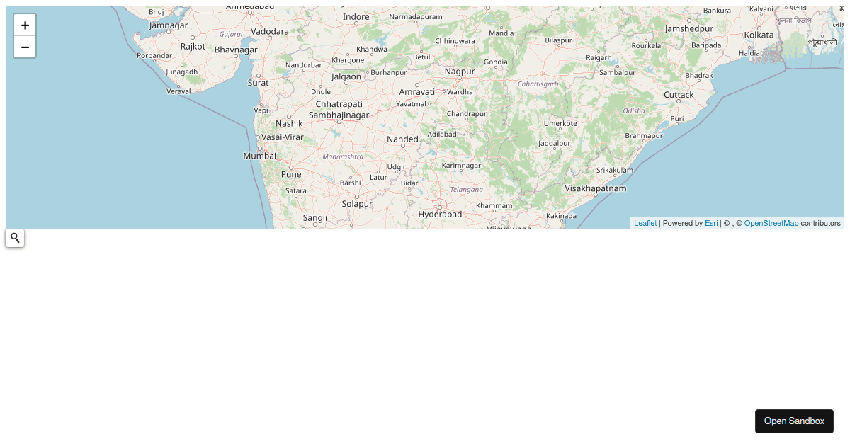 React Leaflet Placing Map Control Components Outside Of Map Codesandbox