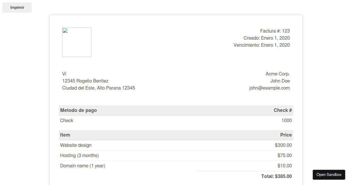 react-invoice-test - Codesandbox