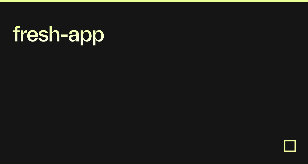 fresh-app - Codesandbox