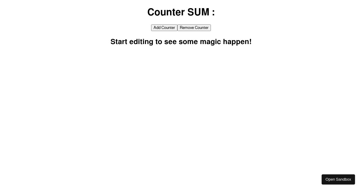 Multi-Counter - Codesandbox